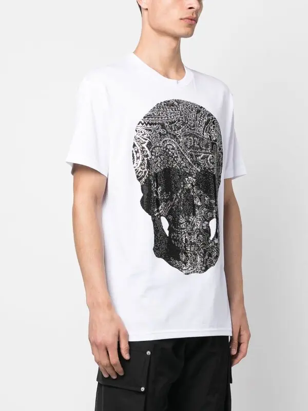 Philipp Plein Skull-print Cotton T-shirt - White