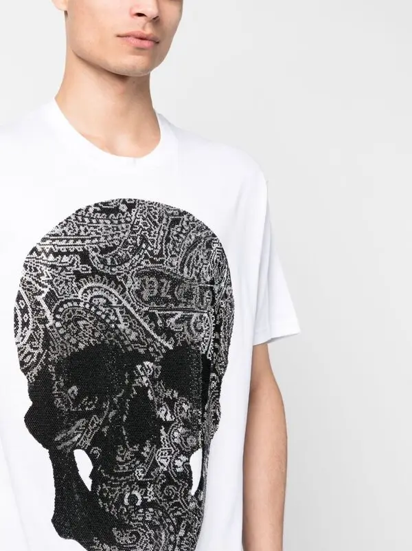 Philipp Plein Skull-print Cotton T-shirt - White