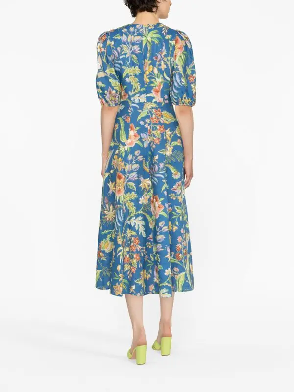 knee length dresses for ladies Michelle Square Neck Midi Dress | ALEMAIS main image 1
