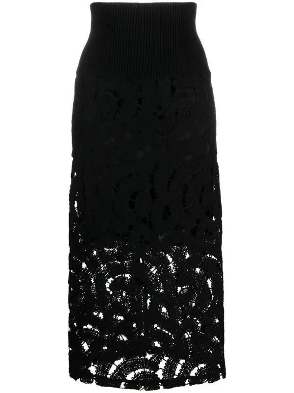Fabiana Filippi Macramé Midi Skirt