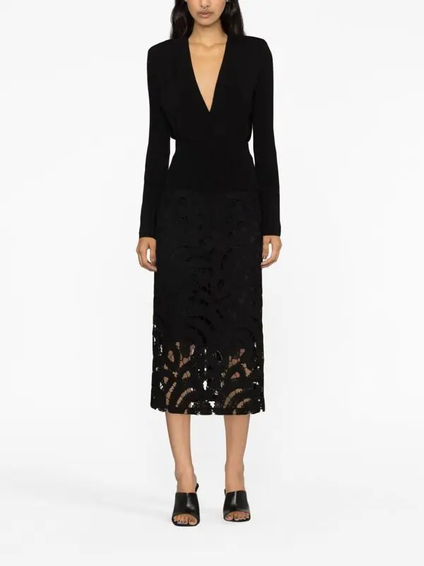 Fabiana Filippi Macramé Midi Skirt