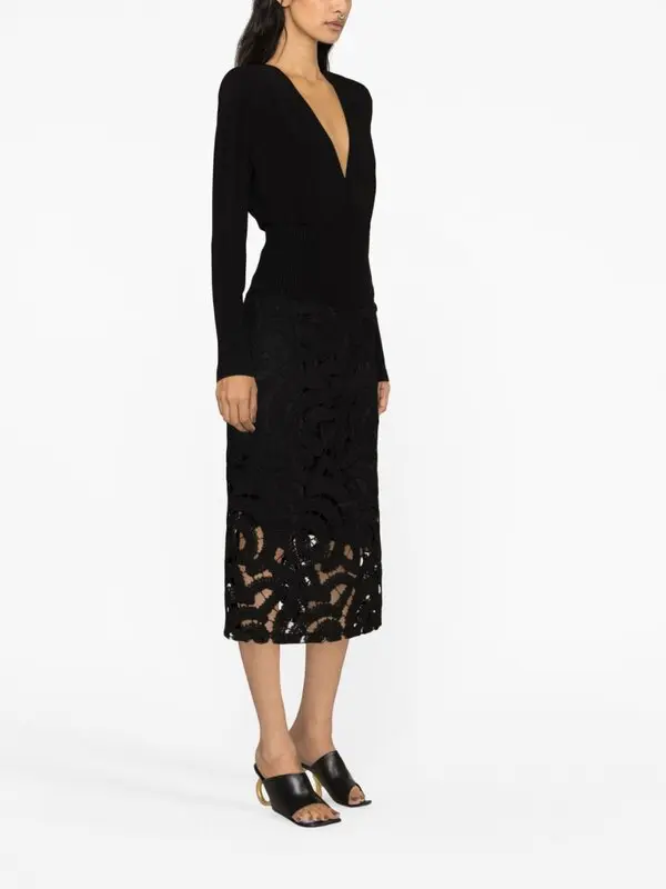Fabiana Filippi Macramé Midi Skirt