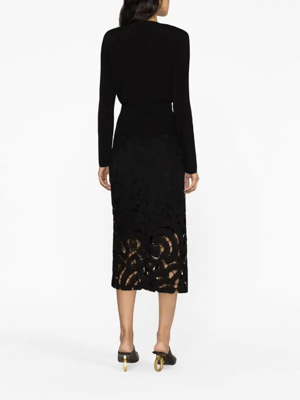 Fabiana Filippi Macramé Midi Skirt