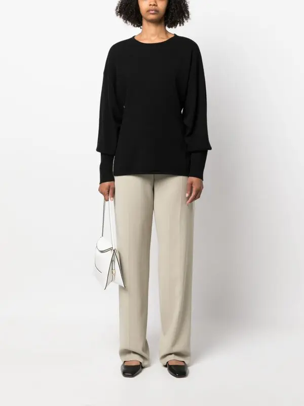 Fabiana Filippi Fitted-cuffs Sweater - Black