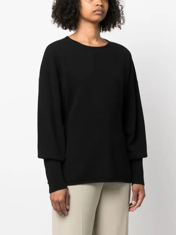 Fabiana Filippi Fitted-cuffs Sweater - Black