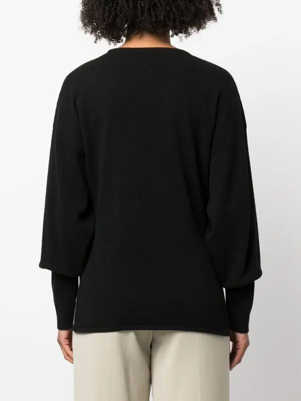 Fabiana Filippi Fitted-cuffs Sweater - Black