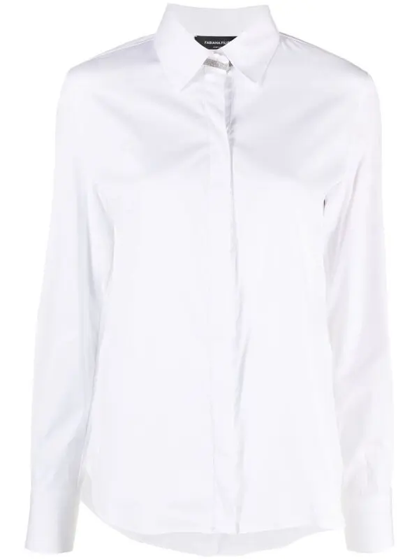 Fabiana Filippi Bead-embellished Long-sleeve Shirt