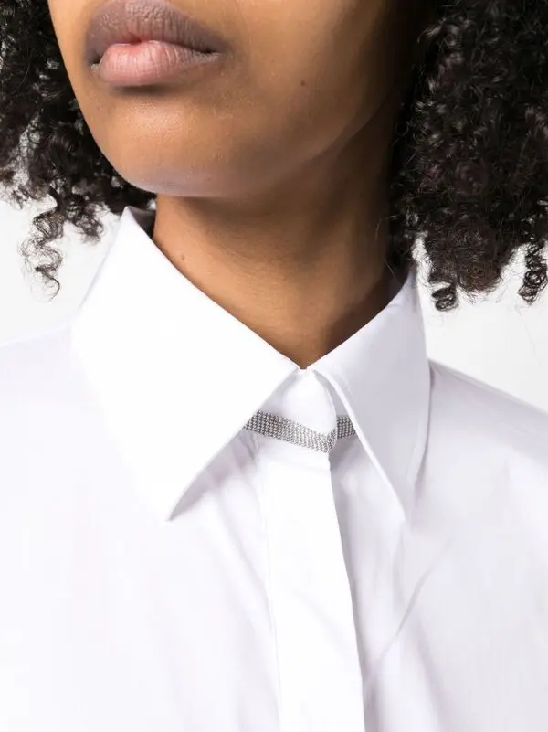 Fabiana Filippi Bead-embellished Long-sleeve Shirt