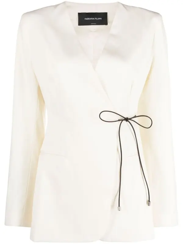 Fabiana Filippi Wrap Blazer - White
