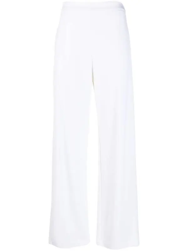 Fabiana Filippi High-waisted Wide-leg Trousers - White