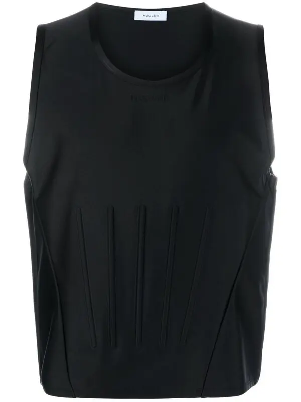 MUGLER Round-neck Sleeveless Top
