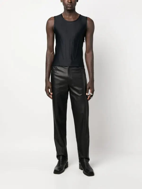MUGLER Round-neck Sleeveless Top