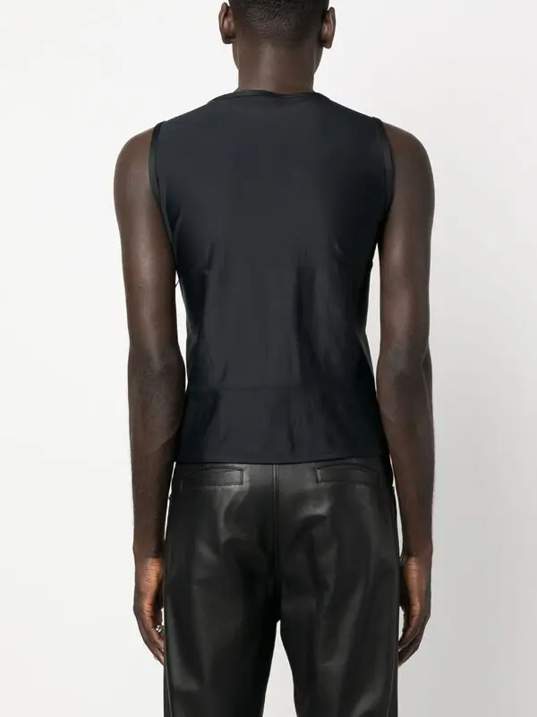 MUGLER Round-neck Sleeveless Top