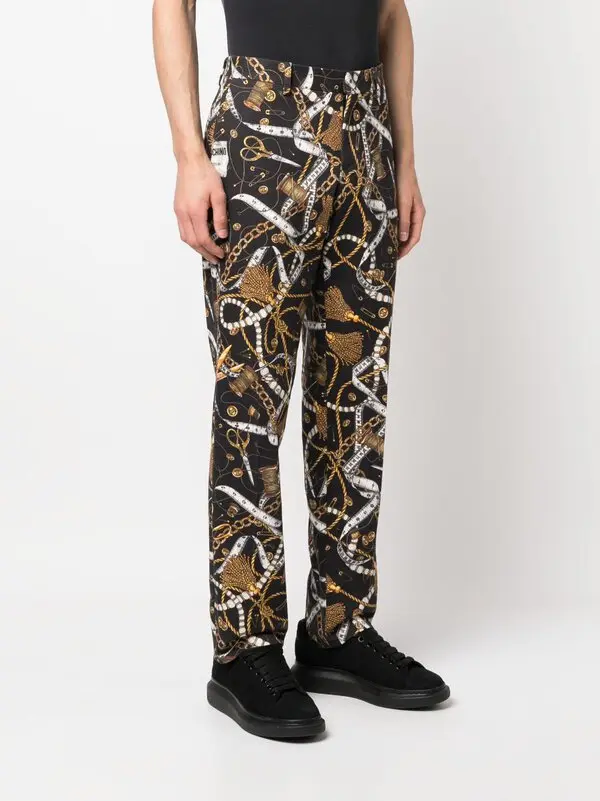 Moschino Graphic-print Straight-leg Trousers
