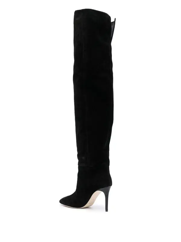 Paris Texas Stiletto 100mm Thigh-length Boots - Black