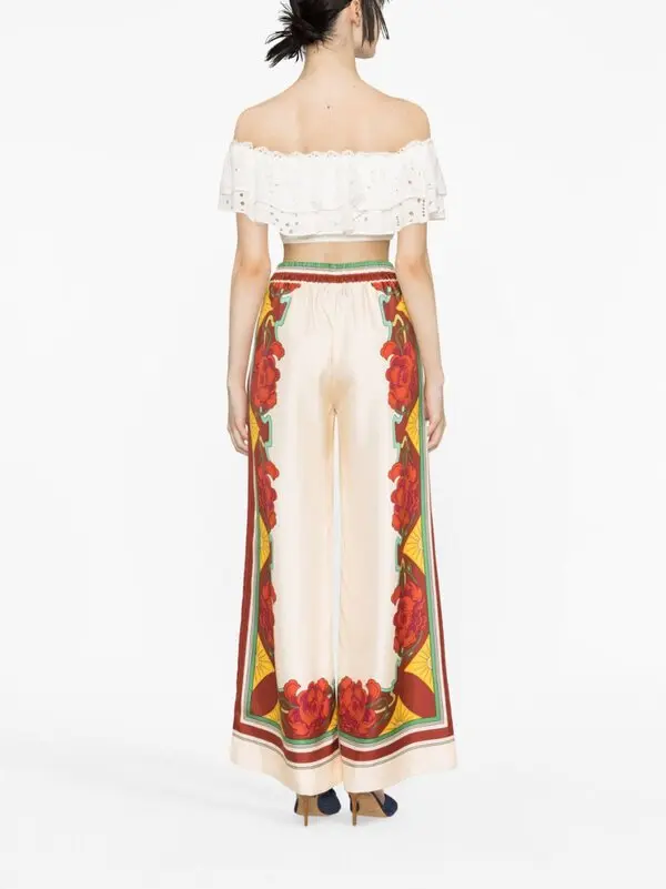 La DoubleJ Floral-print Palazzo Trousers