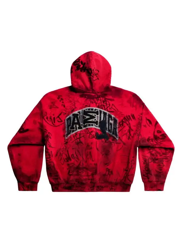 Balenciaga Skater Tie-Dye Hoodie - Red | Editorialist