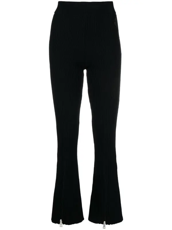 Moncler Ribbed-knit Flared Trousers