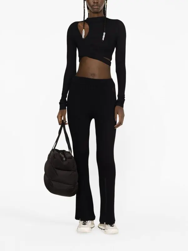 Moncler Ribbed-knit Flared Trousers