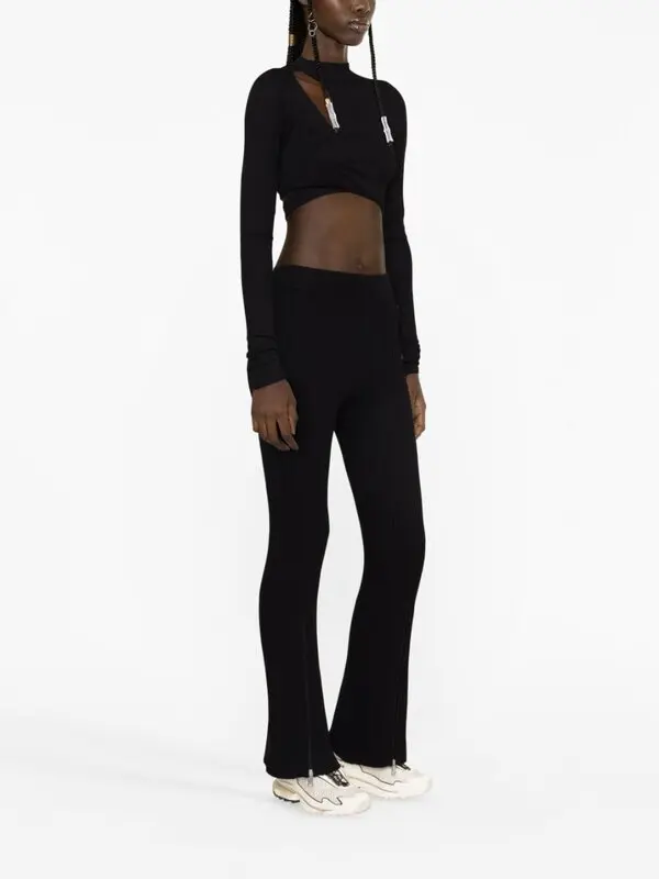Moncler Ribbed-knit Flared Trousers