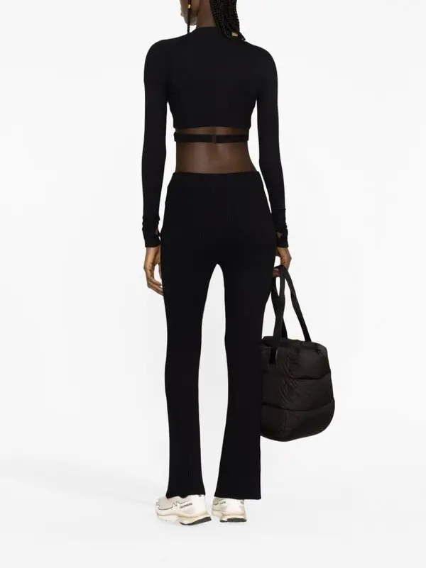 Moncler Ribbed-knit Flared Trousers