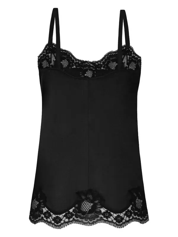 Dolce & Gabbana Lace-trim Cami Top - Black