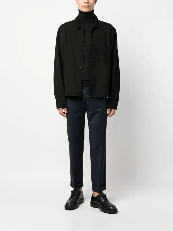 Balmain Cropped Straight-leg Trousers - Blue