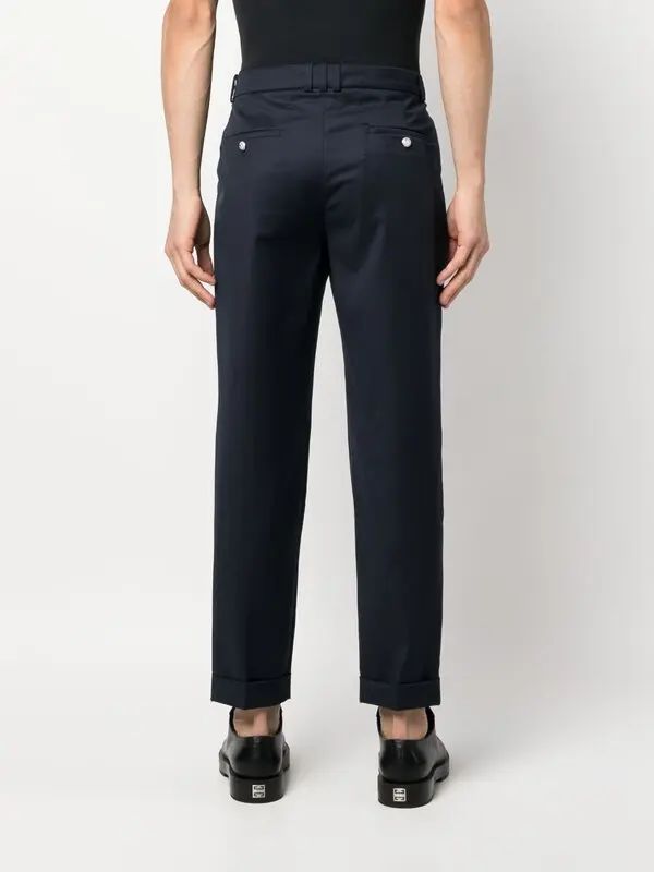 Balmain Cropped Straight-leg Trousers - Blue