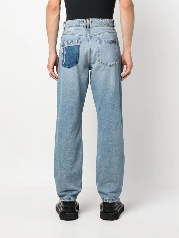 Balmain Panelled Straight-leg Jeans