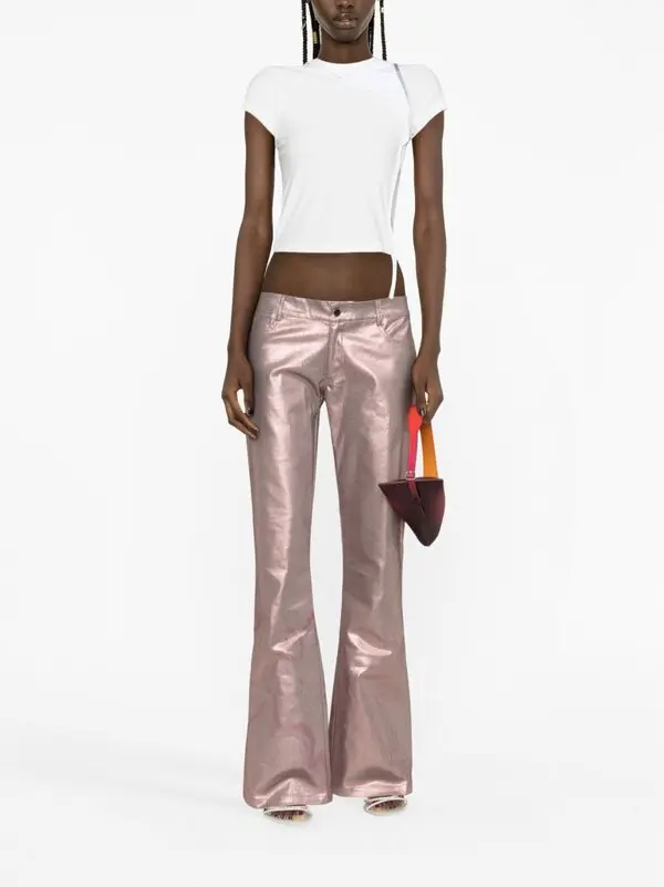 Collina Strada Metallic Flared Trousers
