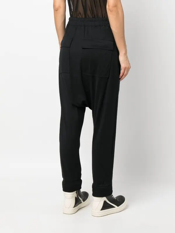 Rick Owens Logo-embroidered Drop-crotch Track Pants