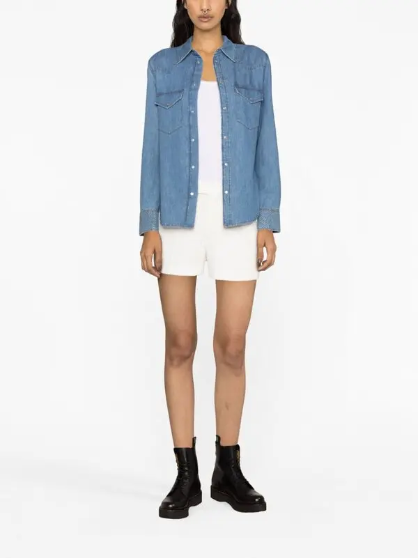 Zadig&Voltaire Rhinestone Embellished Shorts - White