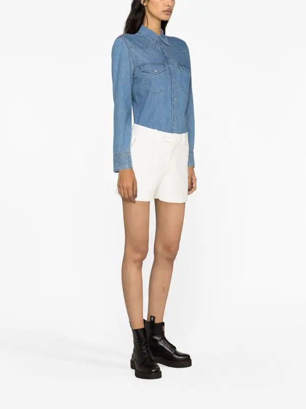 Zadig&Voltaire Rhinestone Embellished Shorts - White