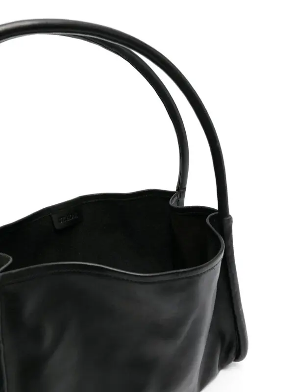 St. Agni Mini Arc Leather Tote Bag - Black | Editorialist