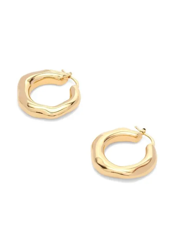 JIL SANDER Sculpted Hoop Earrings