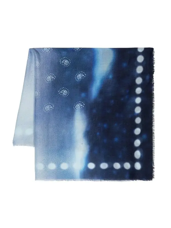Givenchy Graphic Print Scarf - Blue