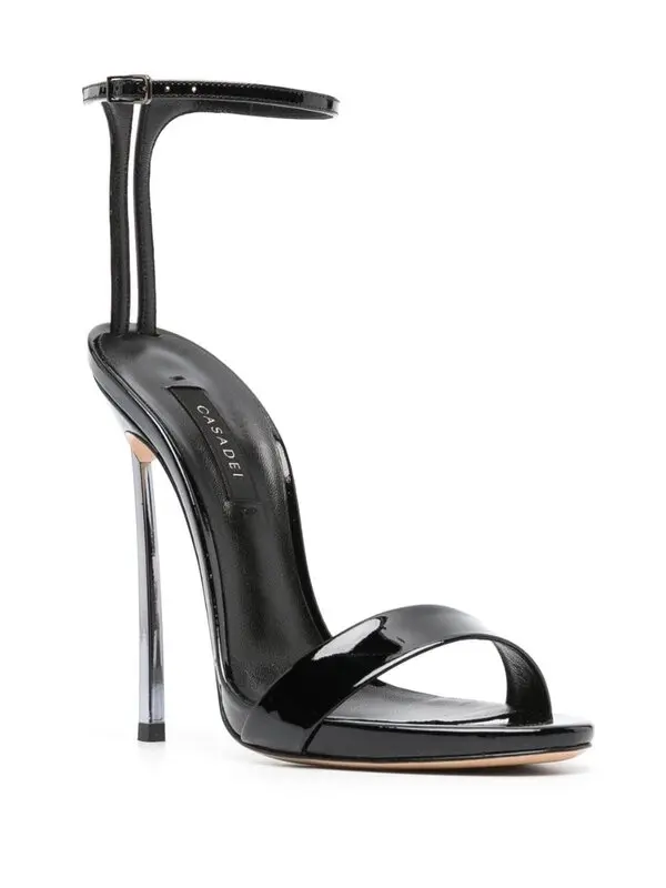 Casadei Blade 120mm Patent Sandals