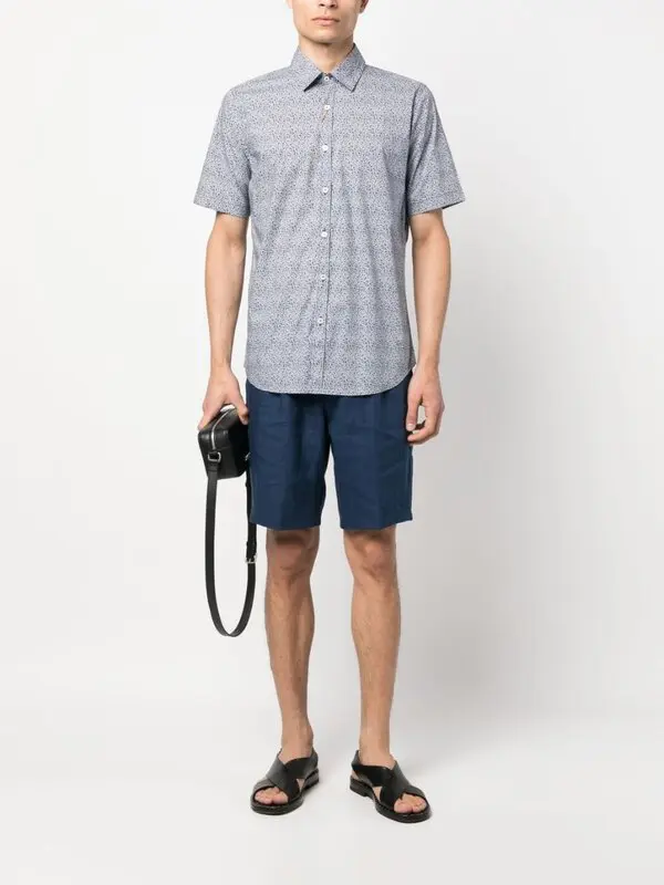 BRIGLIA 1949 Linen Drawstring Shorts