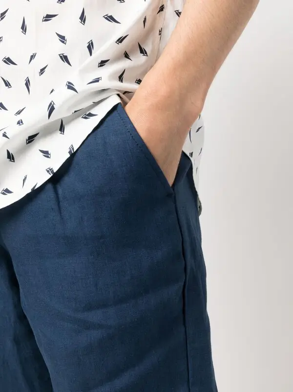 BRIGLIA 1949 Linen Drawstring Shorts