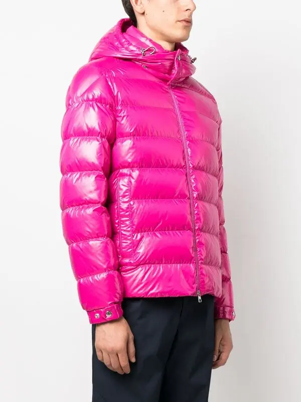 Moncler Logo-Patch Padded Jacket - Pink | Editorialist