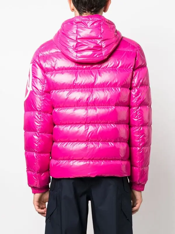 Moncler Logo-Patch Padded Jacket - Pink | Editorialist
