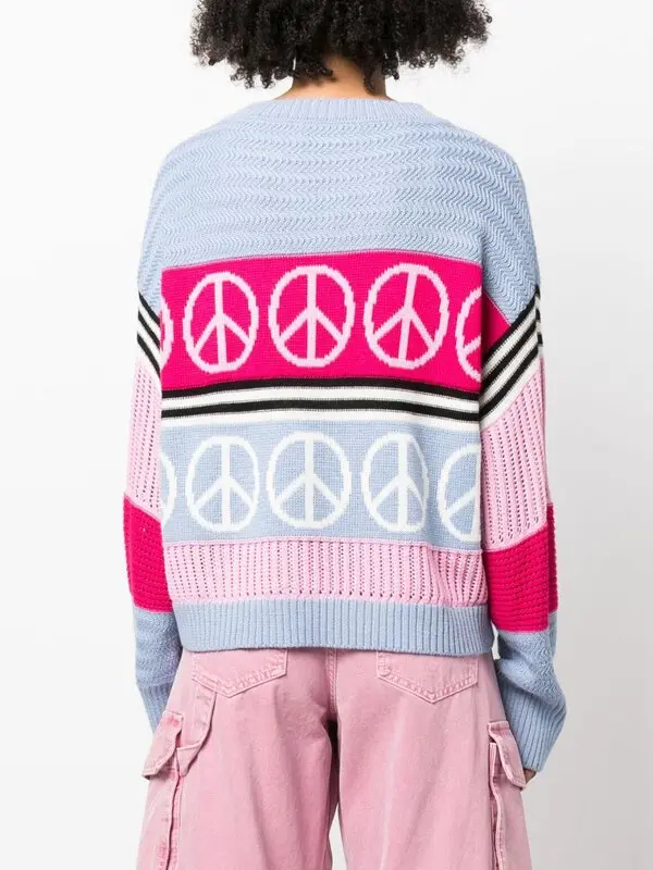 Moschino Peace-sign Intarsia Knit Jumper