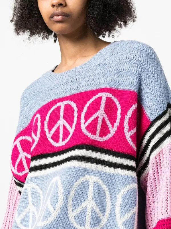 Moschino Peace-sign Intarsia Knit Jumper
