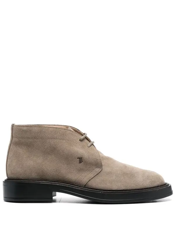 TOD'S Desert Suede Lace-up Boots - Neutrals