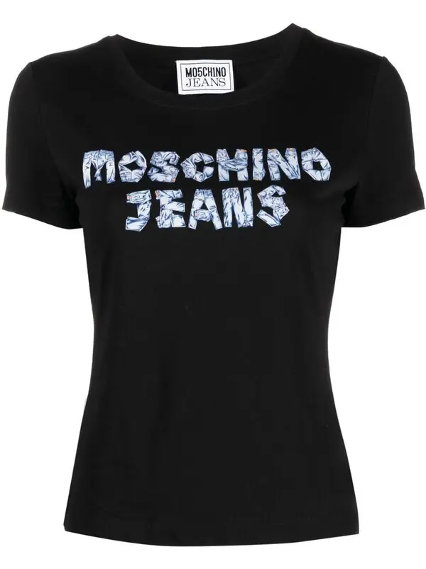 Moschino Print Cotton T-shirt - Black