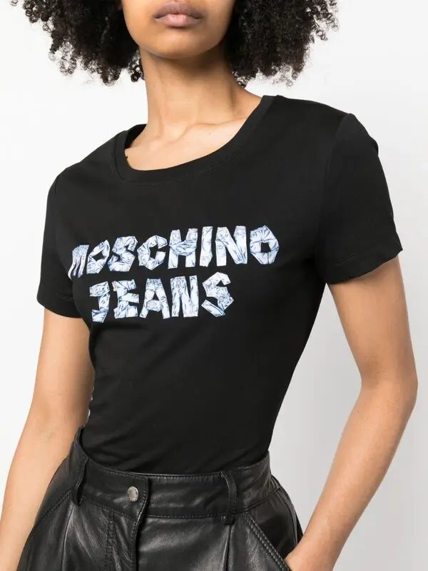 Moschino Print Cotton T-shirt - Black