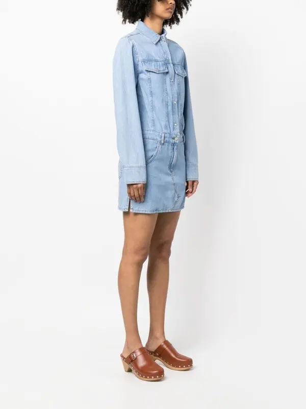 Moschino Long-sleeve Mini Denim Dress
