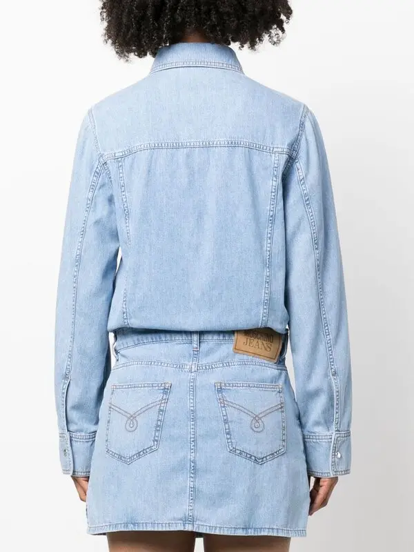 Moschino Long-sleeve Mini Denim Dress