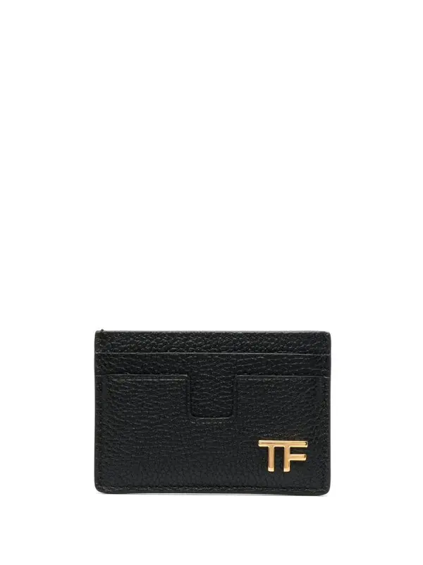 TOM FORD Logo-plaque Leather Cardholder - Black