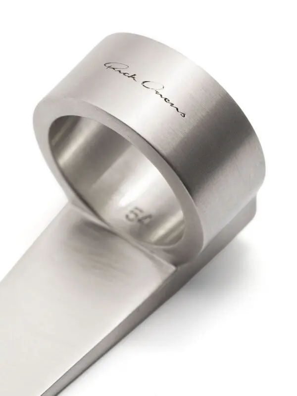 Rick Owens Runk Logo-engraved Ring